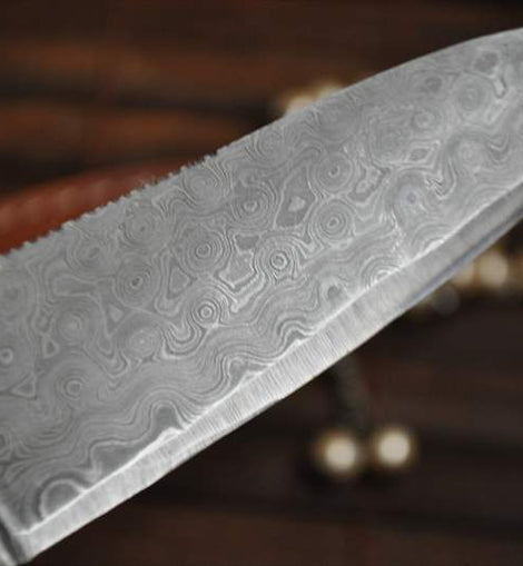 Handmade Hunting Knife Damascus Steel & burl Wood – perkinknives